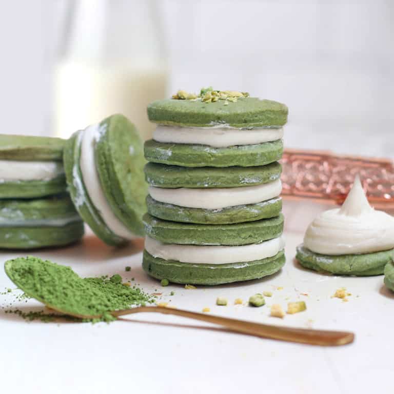 Chewy Matcha Green Tea Cookies | Green Smoothie Gourmet
