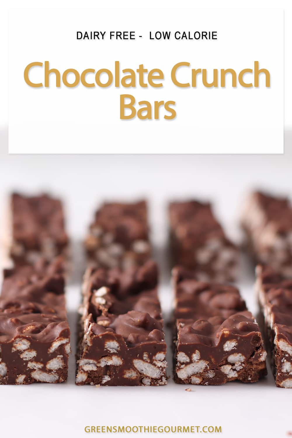Healthy Chocolate Crunch Bars (puffed rice) | Green Smoothie Gourmet