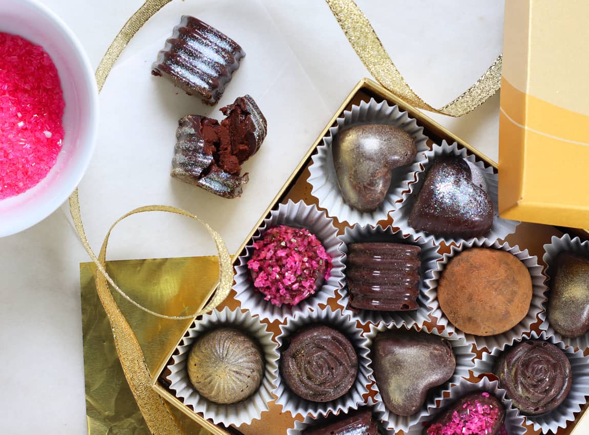 Fudge Filled Chocolates Recipe | Green Smoothie Gourmet