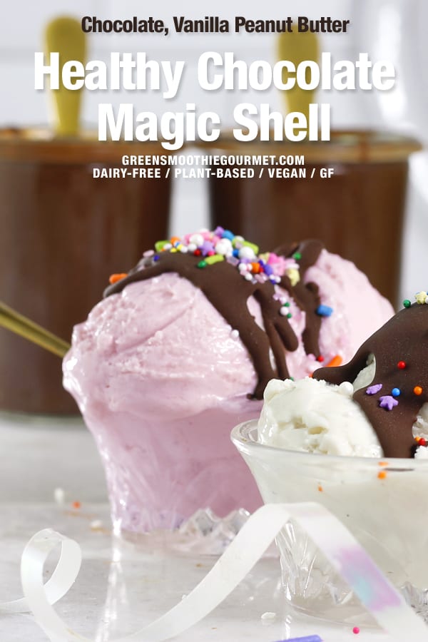 Homemade Magic Shell (chocolate, PB, vanilla flavors)