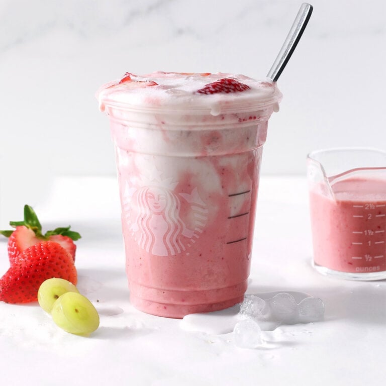 Starbucks Pink Drink with Cold Foam | Green Smoothie Gourmet