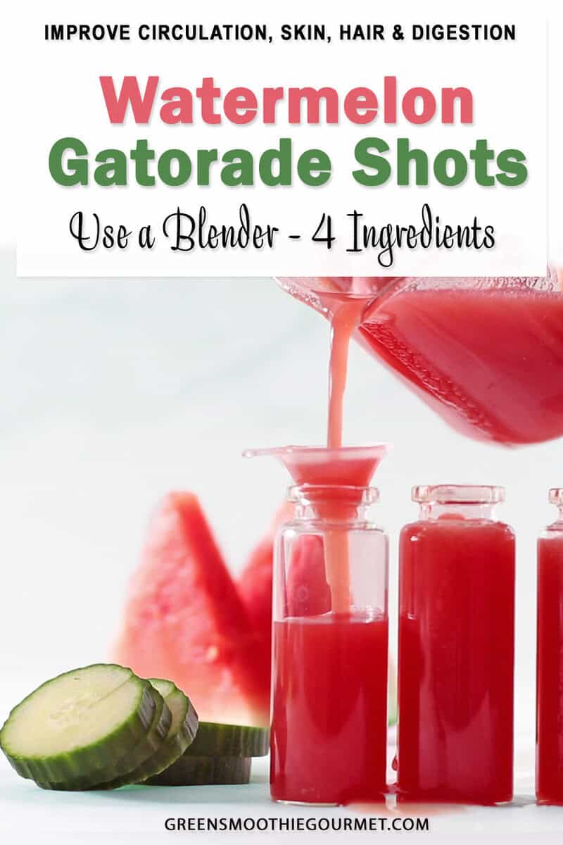 Watermelon Gatorade Shots (blender, cucumber) | Green Smoothie Gourmet