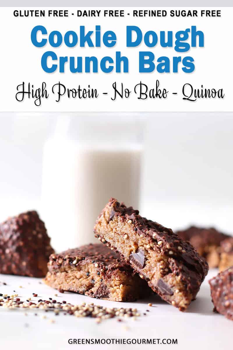 Cookie Dough Quinoa Crunch Bars (no bake, high protein) | Green ...